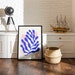 Blue Matisse Ferns I | Retro Matisse Paper Cutouts Colorful Flower Mid ...