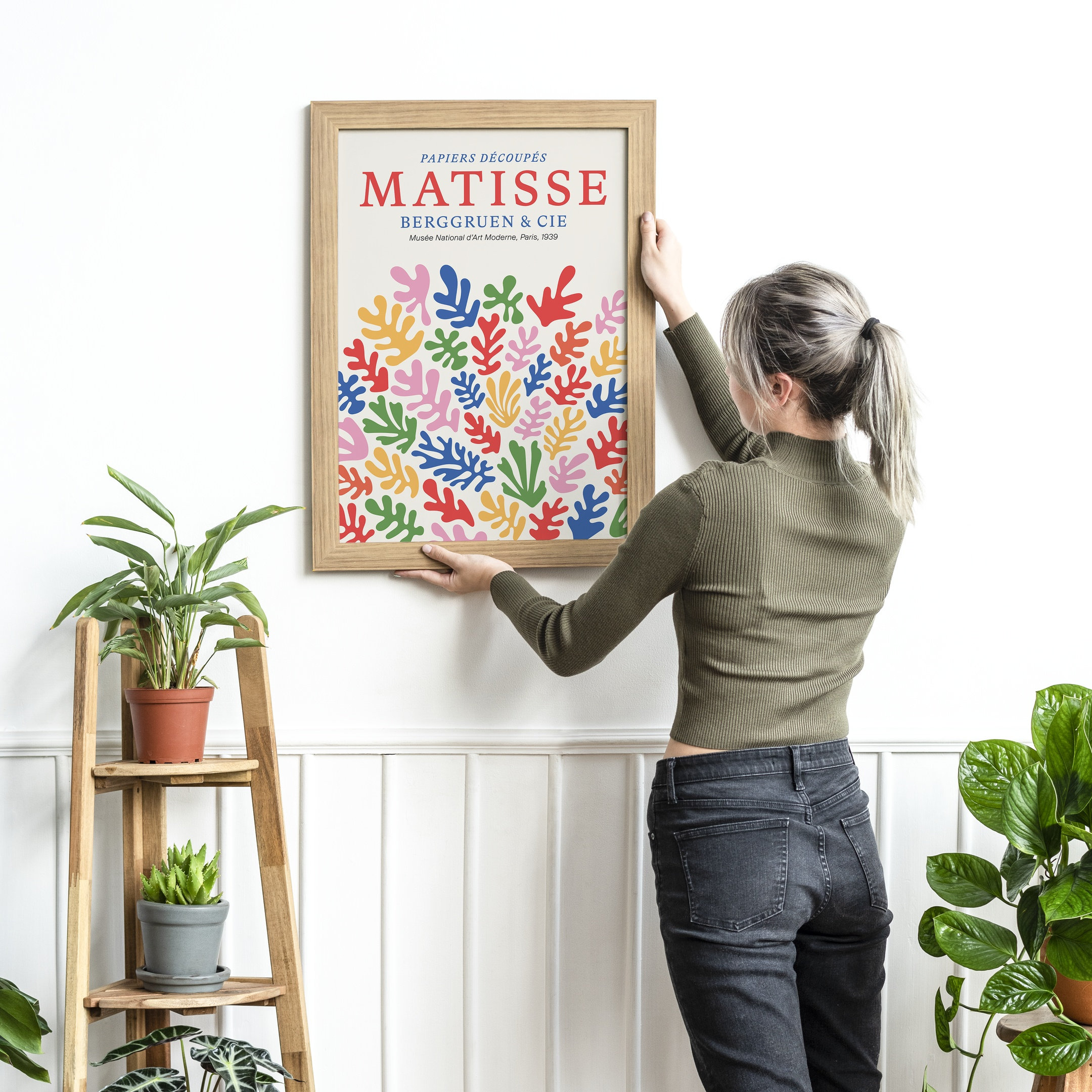 Matisse Paper Collage Retro Matisse Colorful Mid Century Abstract ...