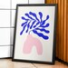 Blue Matisse Ferns II | Retro Matisse Paper Cutouts Colorful Flower Mid ...