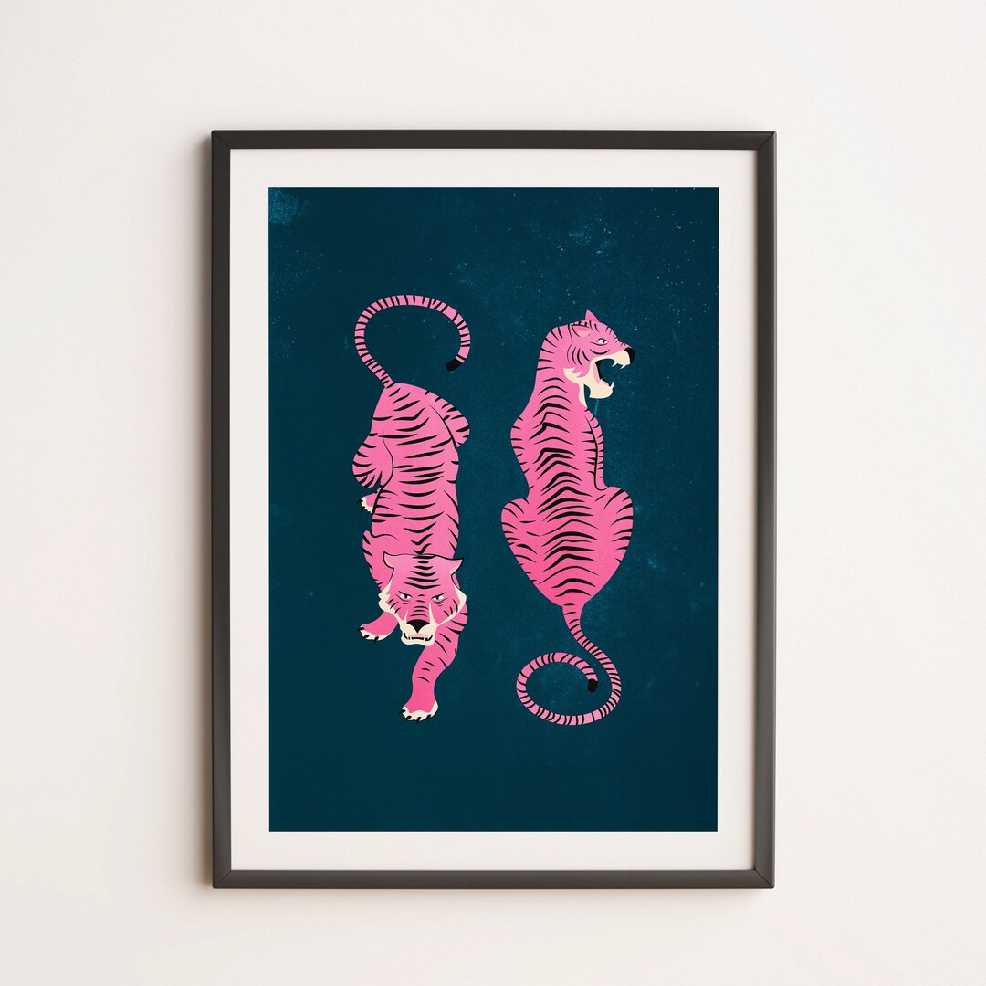 The Chase: Night Race Pink Tiger Edition | Retro Colorful Mid Century ...