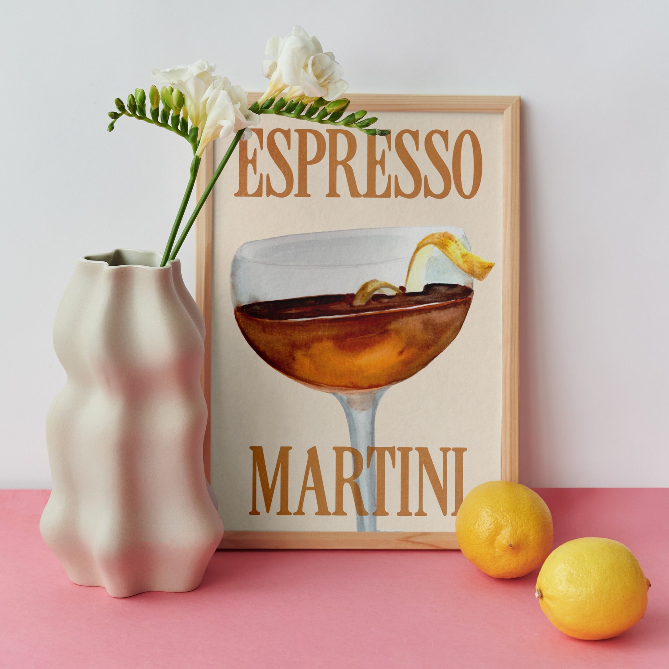 Espresso Martini: Retro Classic Cocktail 04 | Retro Colorful Mid ...