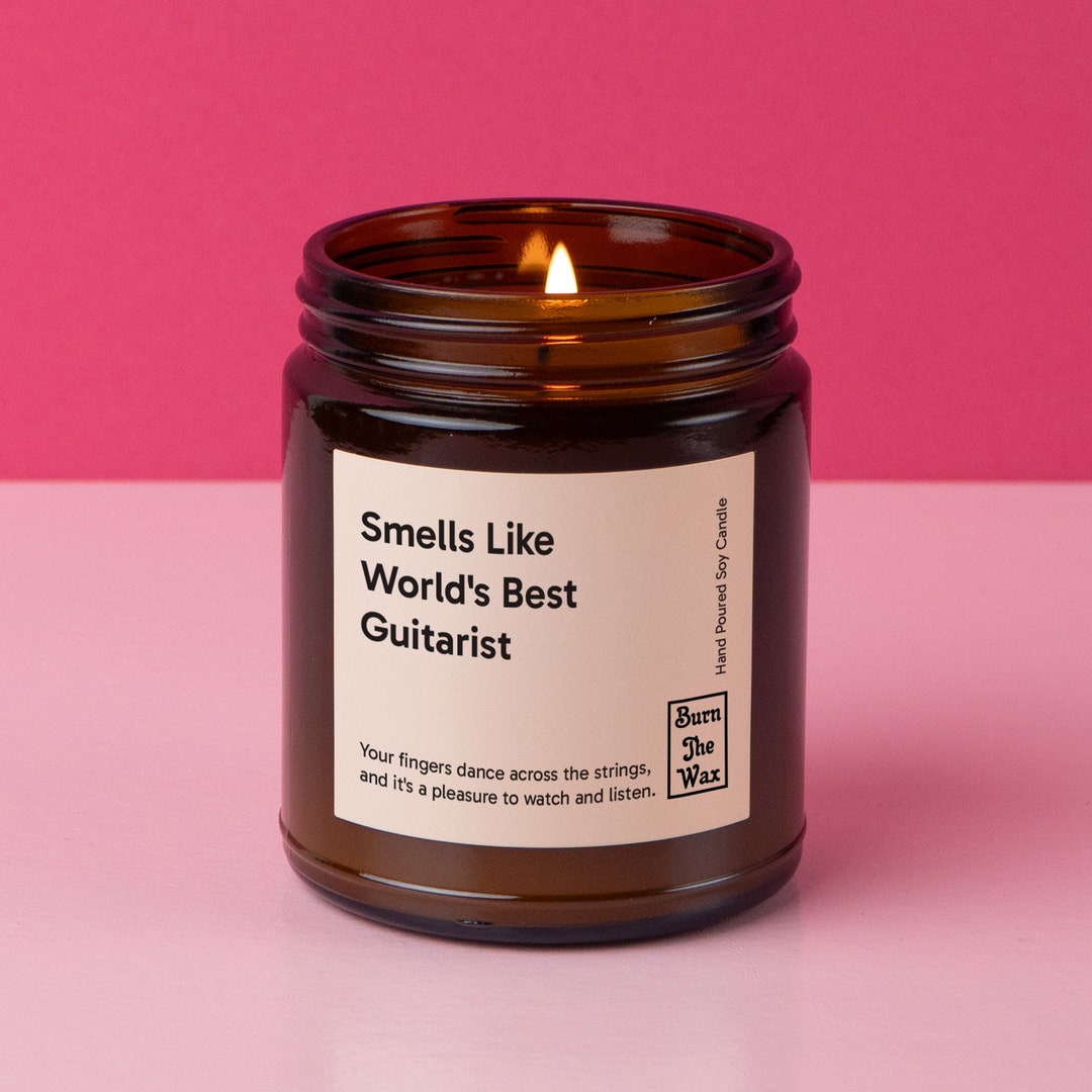 Smells Like World's Best Guitarist Soy Candle Guitarist Gift, Gift for ...