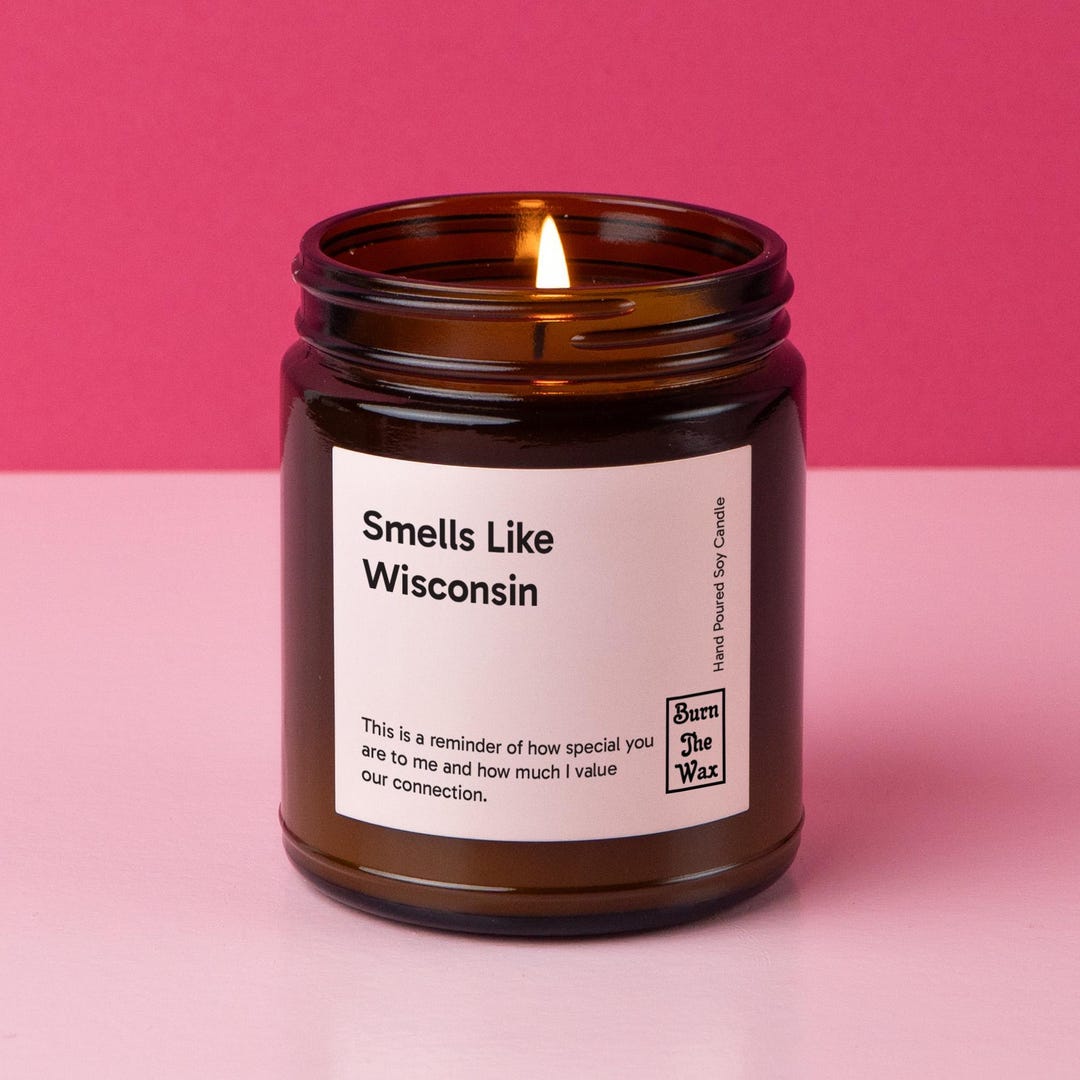Smells Like Wisconsin Soy Candle | Wisconsin Candle, Decoration Gift ...