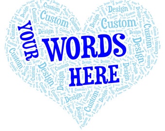 PERSONALIZED WORD ART Printable Art Unique Gift Idea Custom Word Art ...