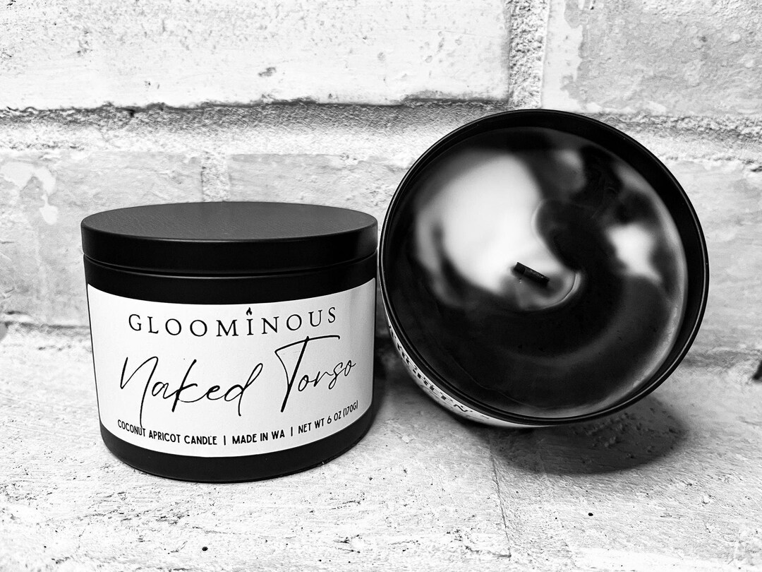 Naked Torso - 6oz Marbled Candle Tin | Wood Wick | Handsome Cologne ...