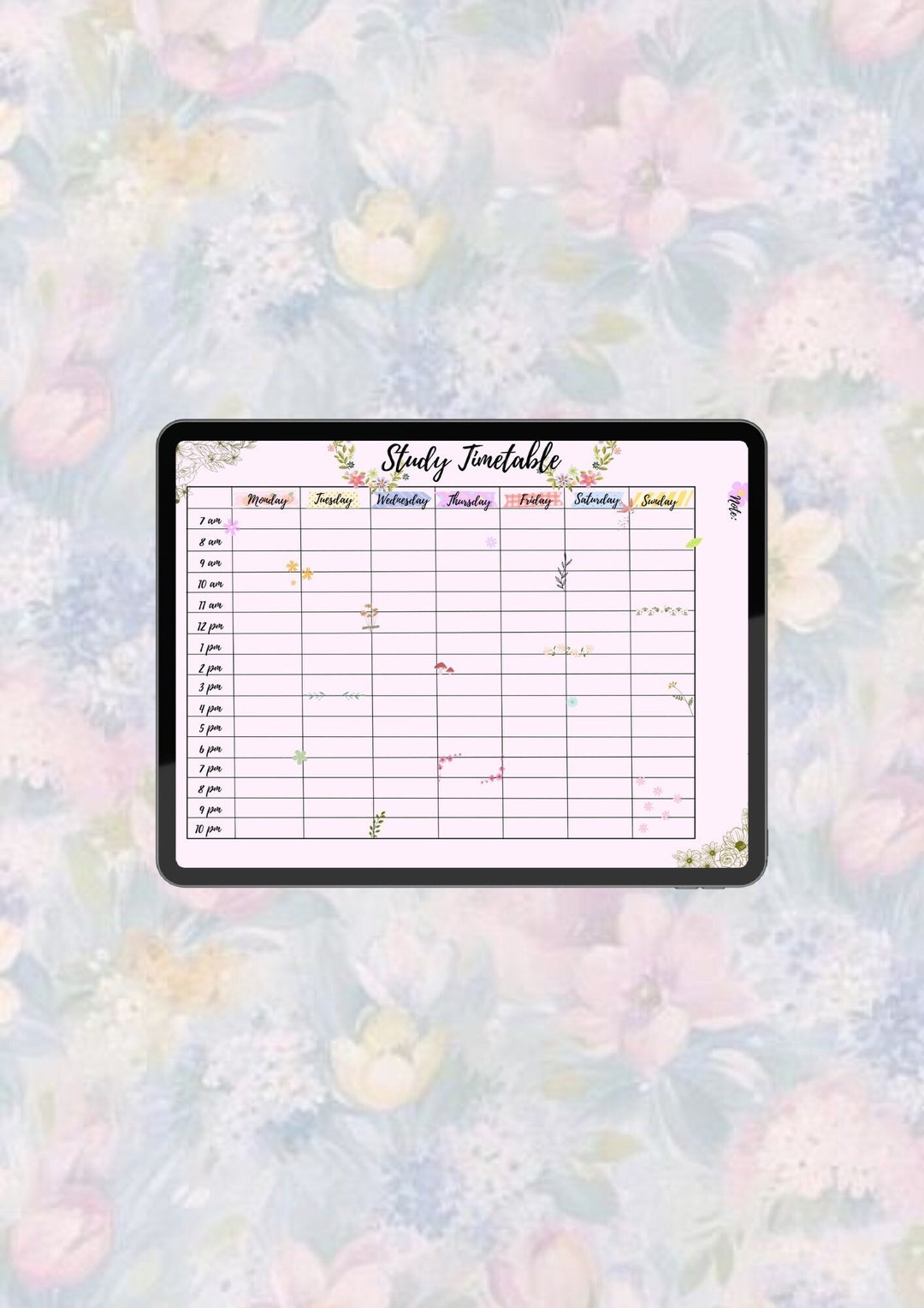Kawaii Study Timetable Aesthetic School Routine Timetable - Etsy