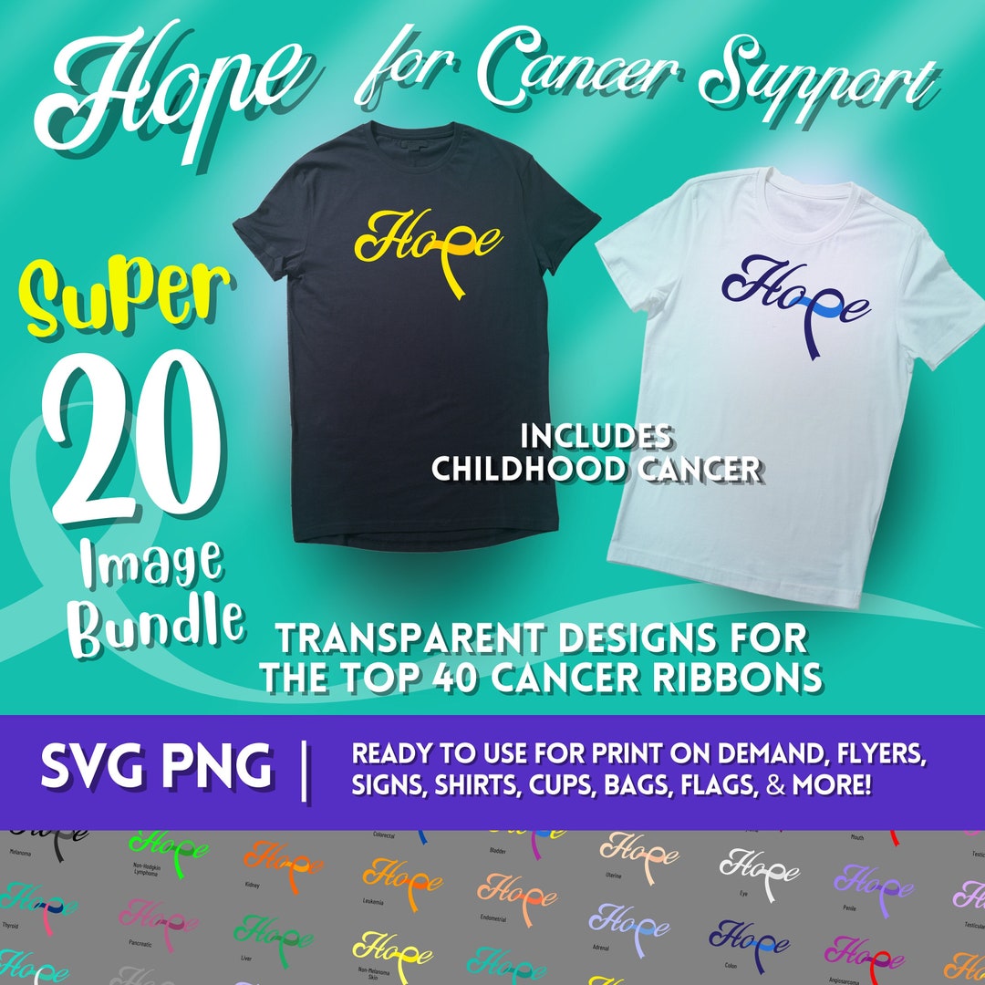 Hope Cancer Ribbon, Downloadable SVG PNG featuring Cancer Ribbon for ...