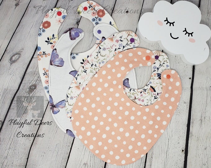 Bibs, Adorable Bibs for Girls, Double Sided Bibs, Made With Soft ...