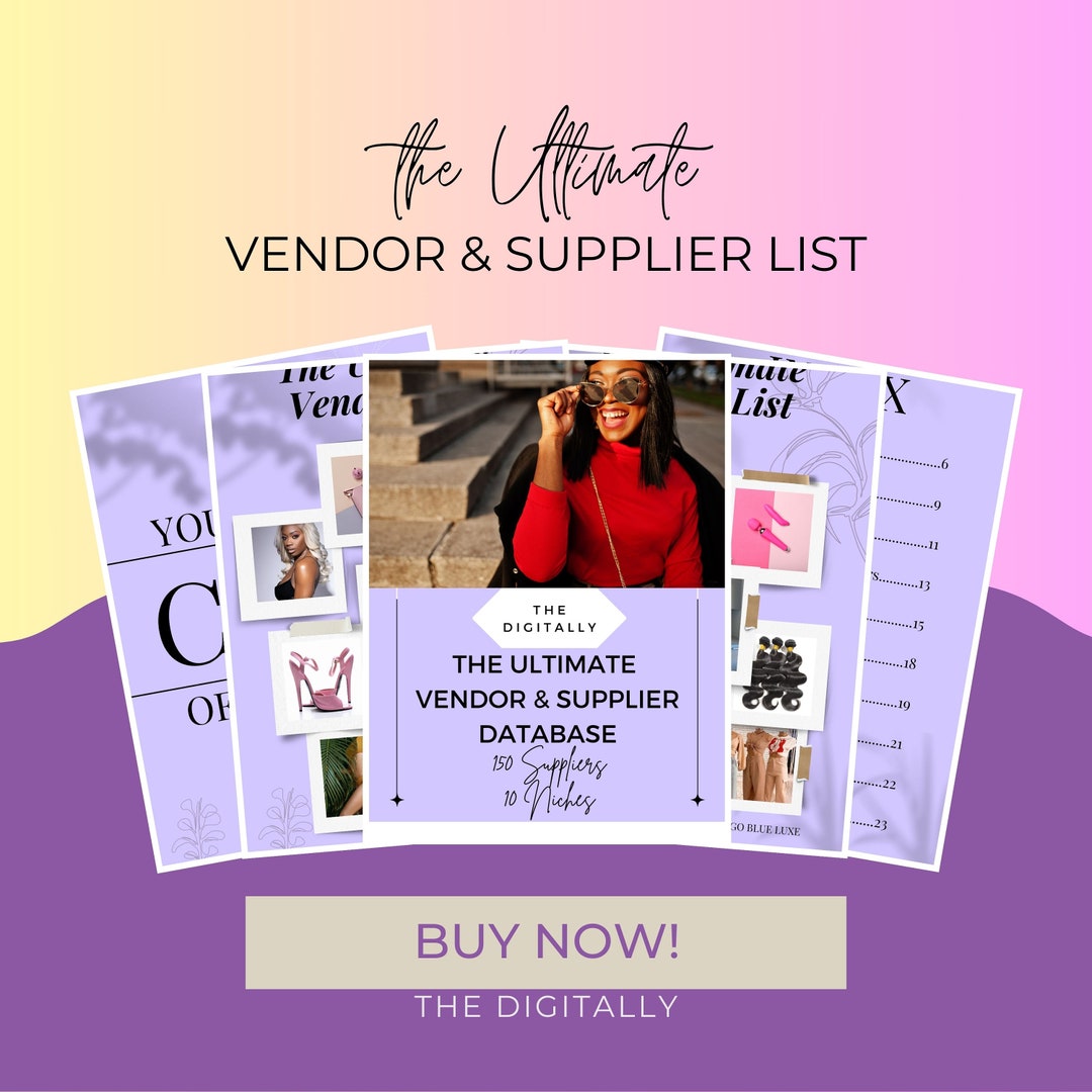 ULTIMATE Vendor List 2024 | Ultimate Supplier List 2024 | Start Your ...
