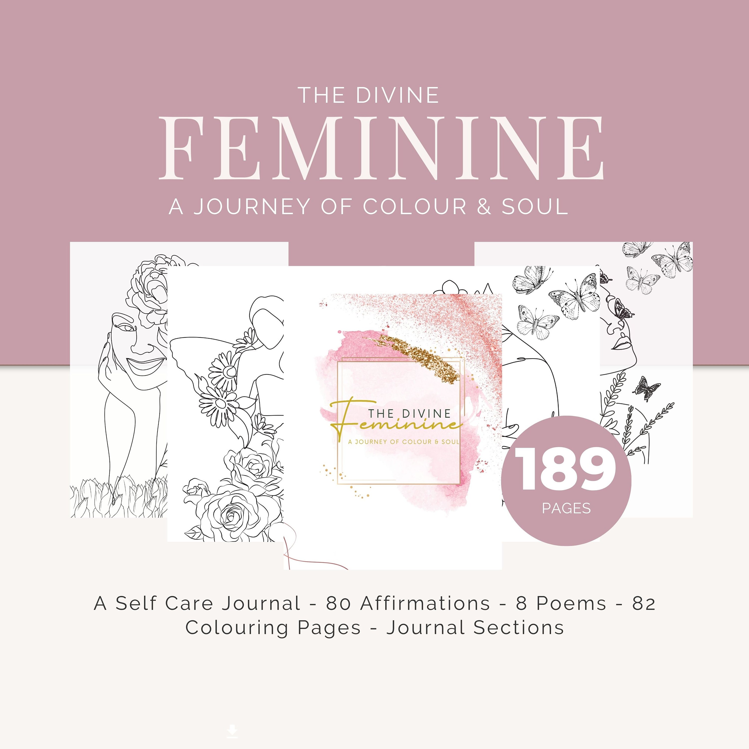 Divine Feminine Coloring Book - Digital Print Out | Adult Colouring ...
