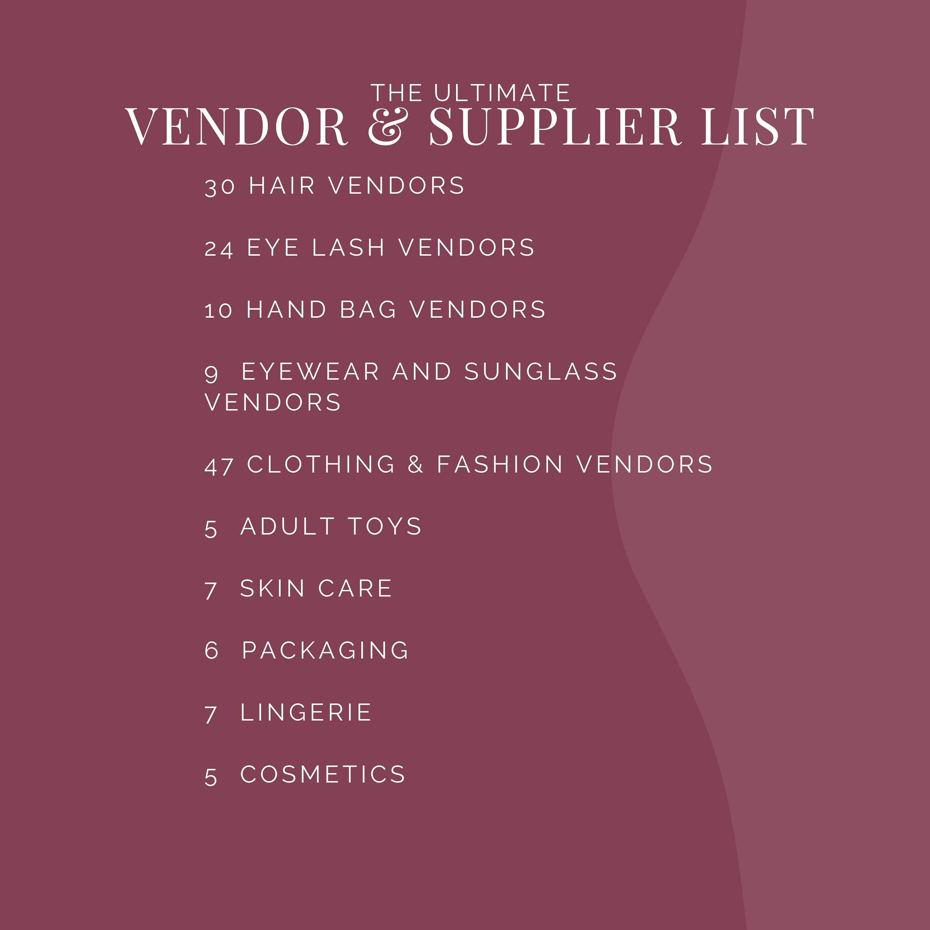 ULTIMATE Vendor List 2024 | Ultimate Supplier List 2024 | Start Your ...