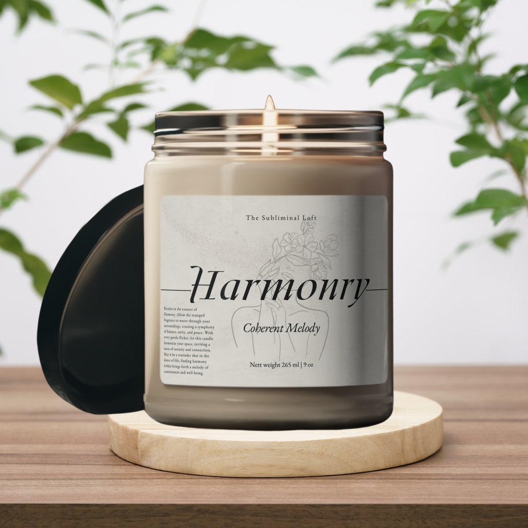 HARMONY CANDLE | Embrace Balance and Unity | Vegan Scented Soy Wax Candle | Intention Candle ...