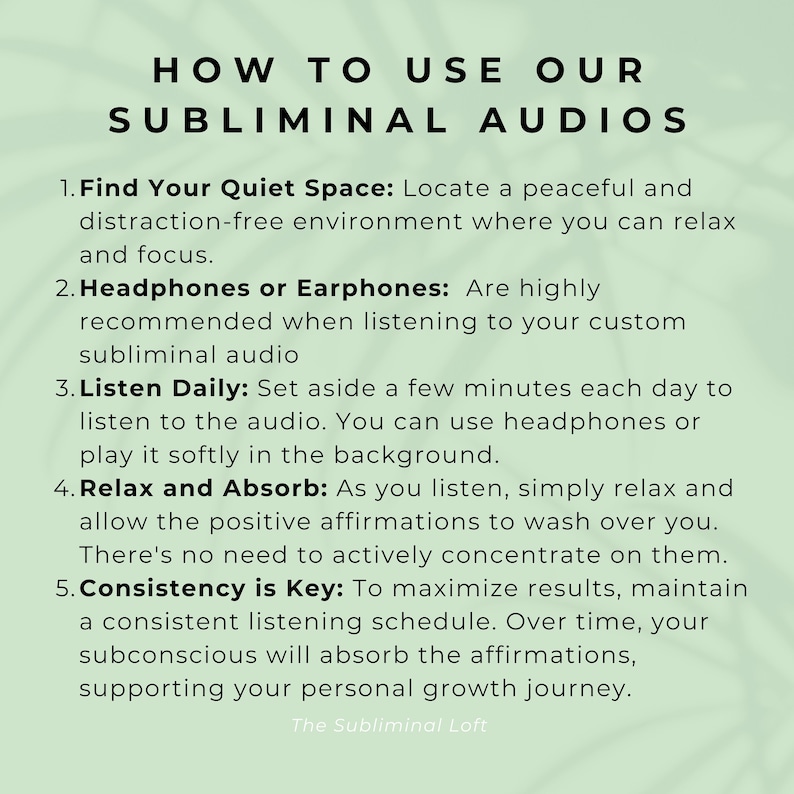 Subliminal Hypnosis 15 Min Custom Subliminal Audio Subliminal Booster ...