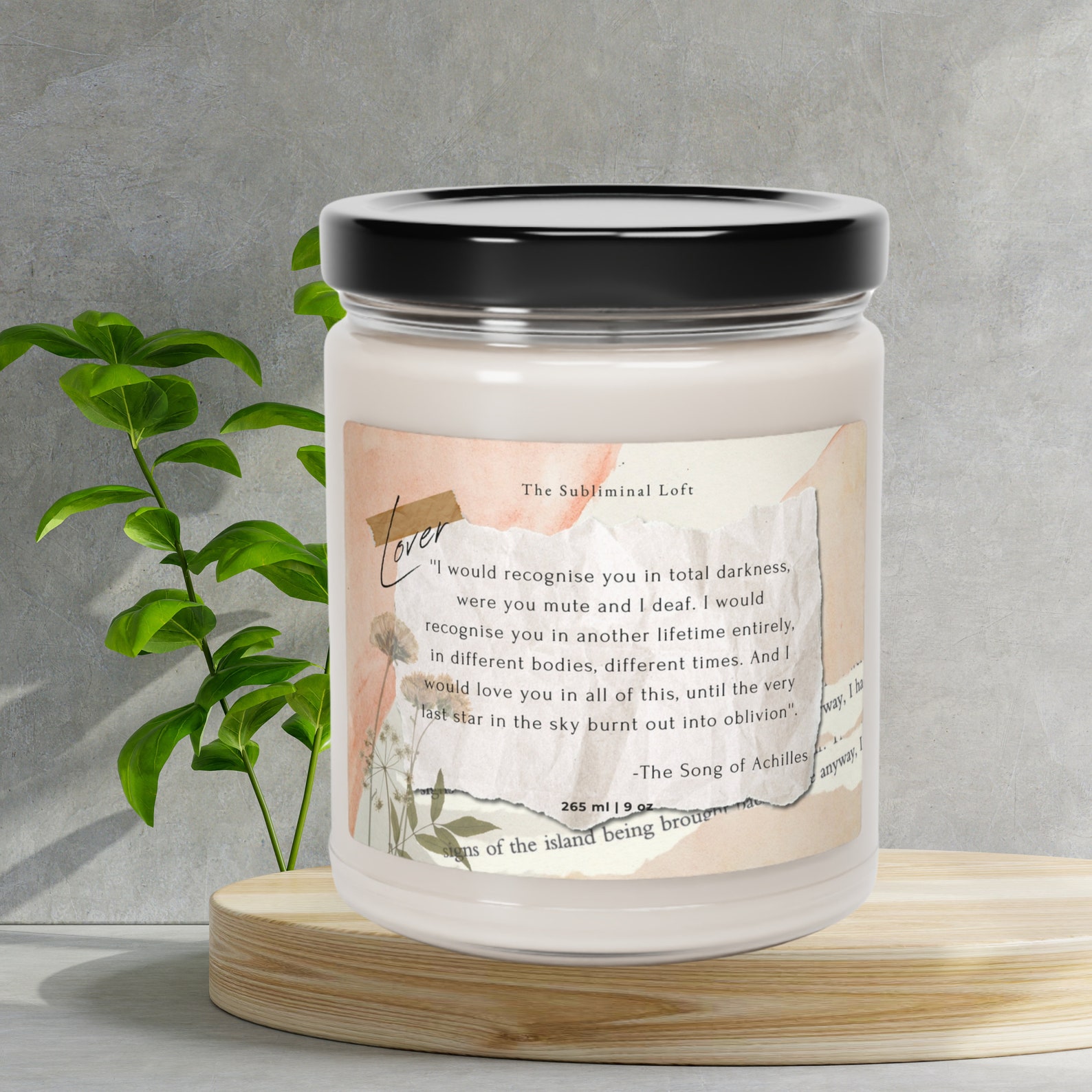 Achilles' Poem to Patroclus Candle | LOVE POEM CANDLE | Eternal Passion ...