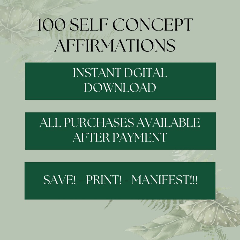 100 Affirmations on Self Concept | Self Concept Meditations | Abundance ...