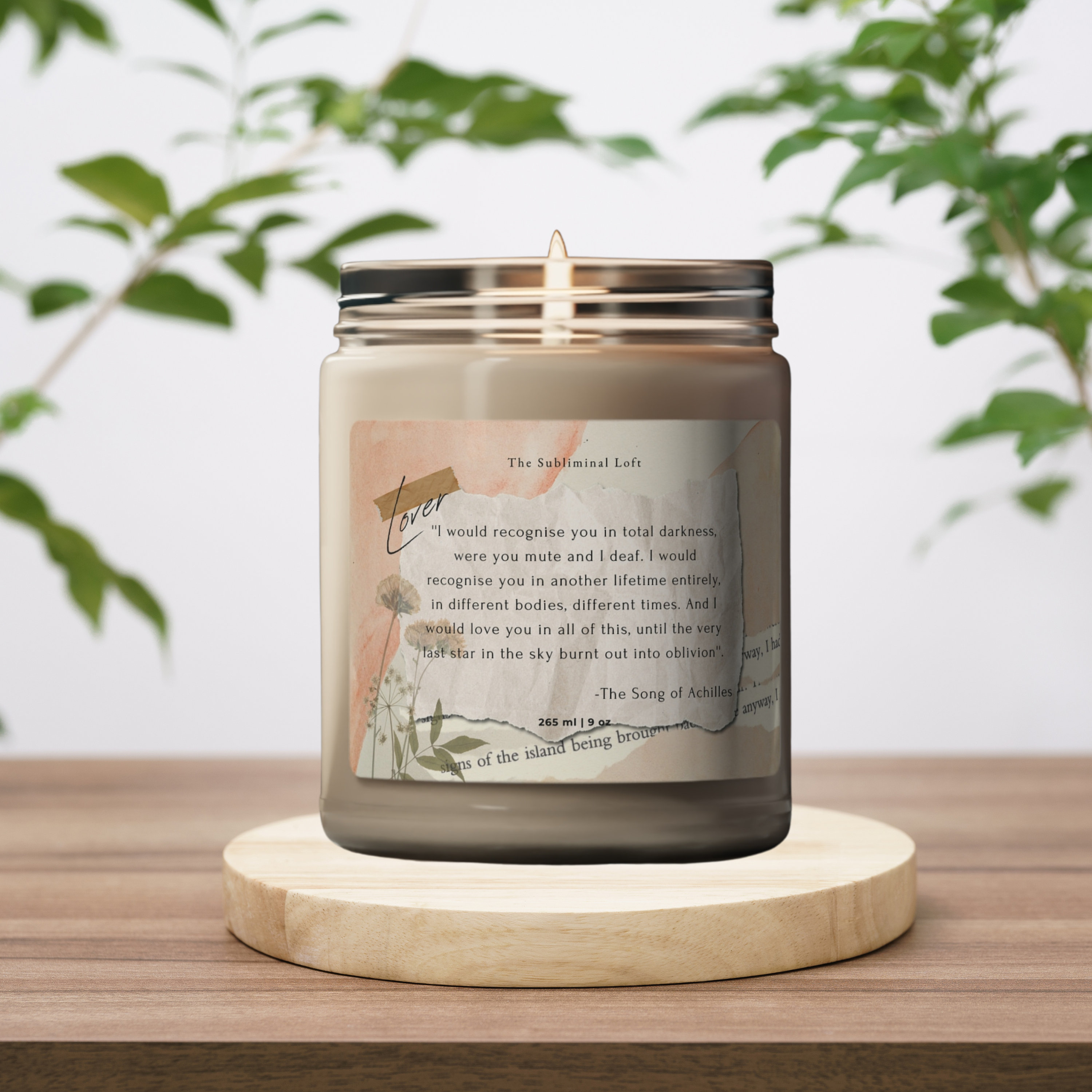 Achilles' Poem to Patroclus Candle | LOVE POEM CANDLE | Eternal Passion ...