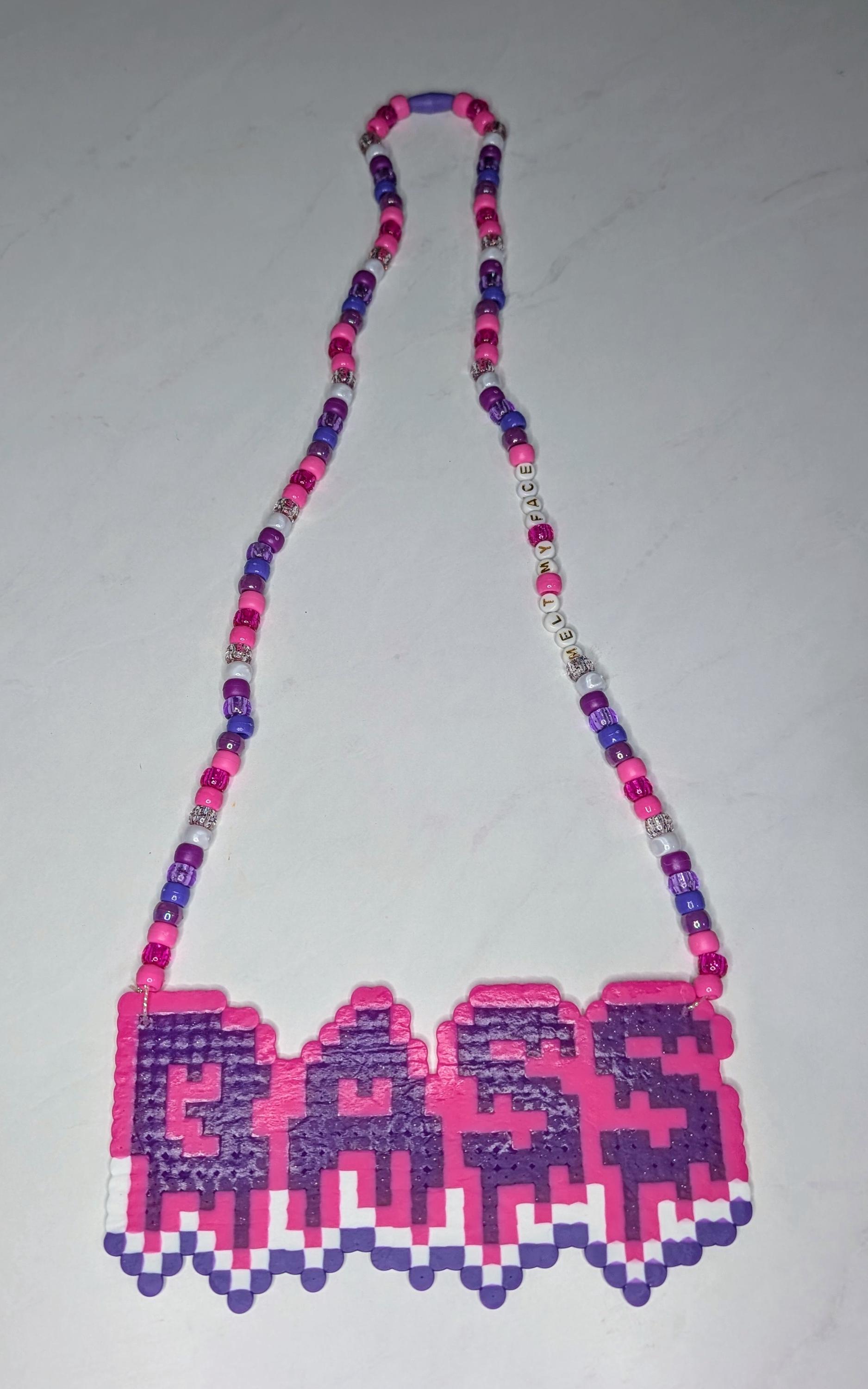Melt My Face Bass Perler Kandi Necklace - Etsy