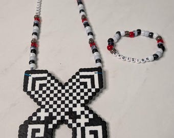 Excision Flame Fire Perler With Detachable Kandi Necklace - Etsy