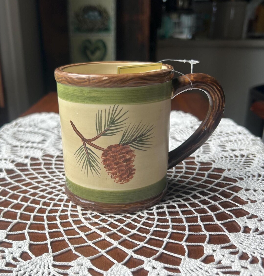 Park Designs Pine Lodge Ceramic Coffee Mug Beautiful Fall Motif With ...
