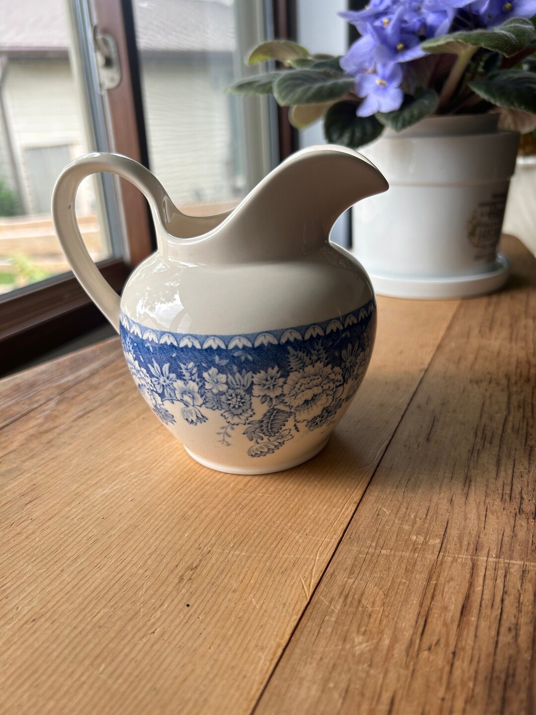 Masons Ironstone Blue and White Creamer, Made in England for Crabtree ...