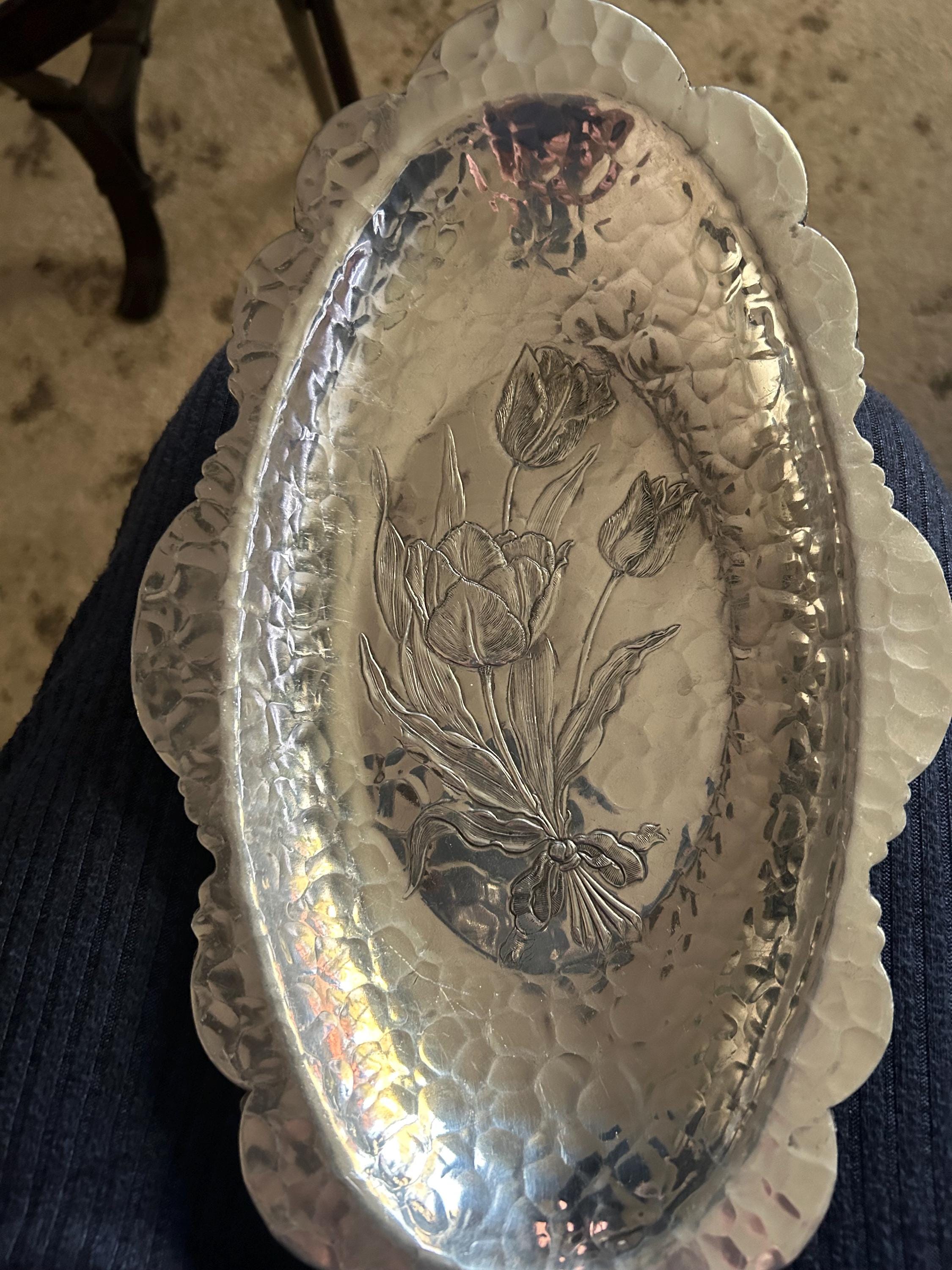 Vintage Rodney Kent #406 Tulips Hand Wrought Creations Hammered ...