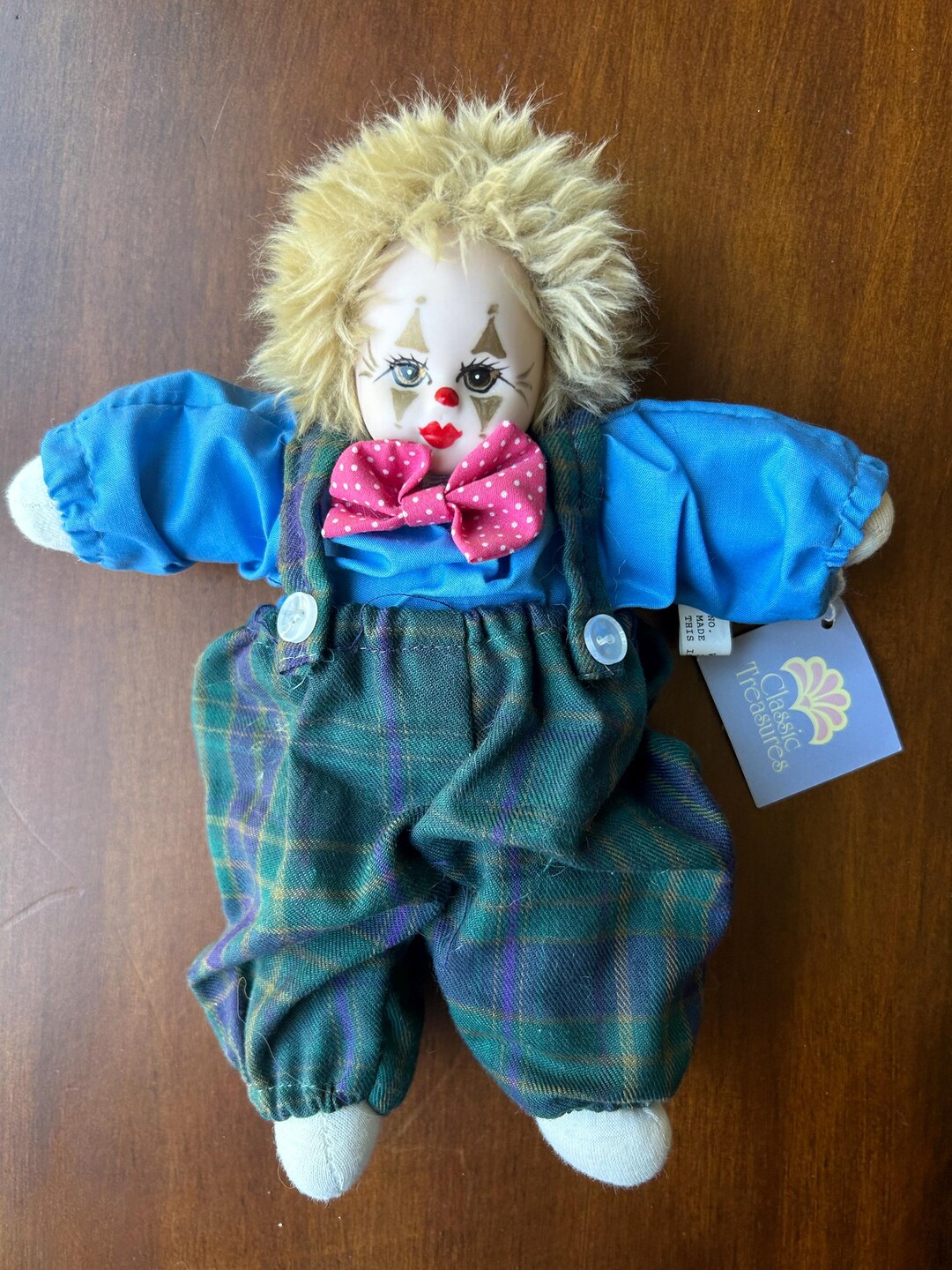 Classic Treasures Sand Clown, Hand Painted Porcelain Face, Movable ...