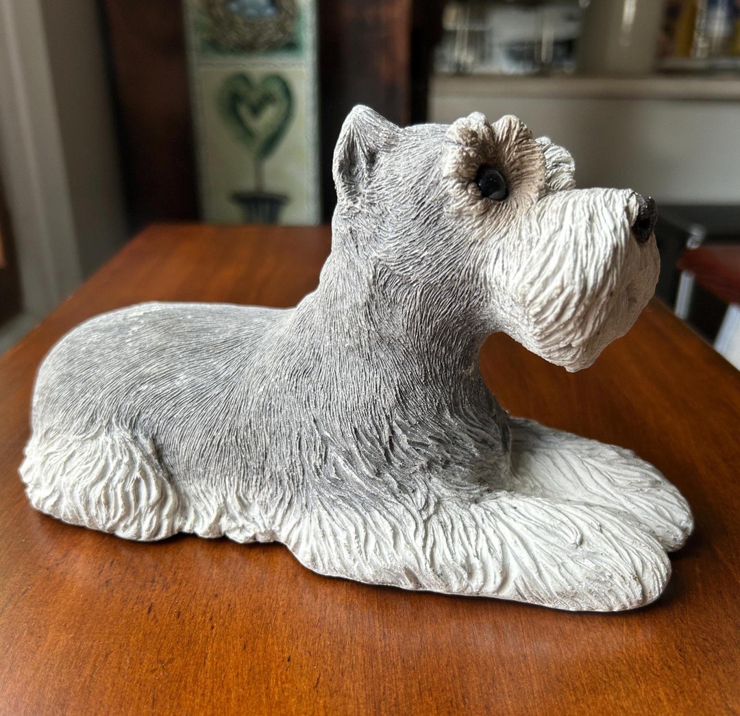 Vintage 1982 Sandicast Schnauzer Figurine by Sandra Brue - Etsy