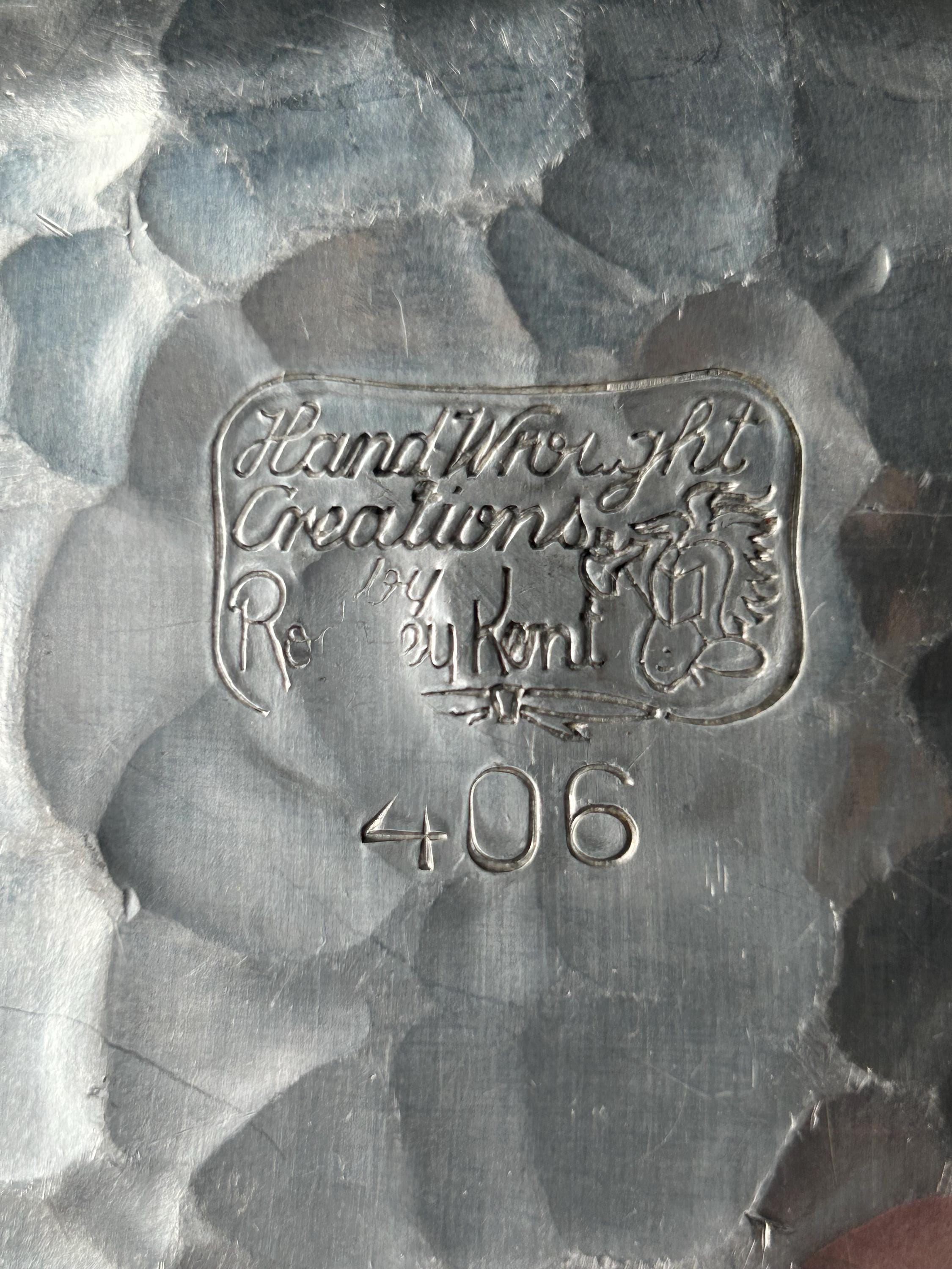 Vintage Rodney Kent #406 Tulips Hand Wrought Creations Hammered ...