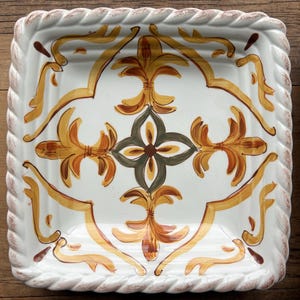 Set of 2 Artimino Tuscan Countryside Sienna Pattern Square Plates - Etsy