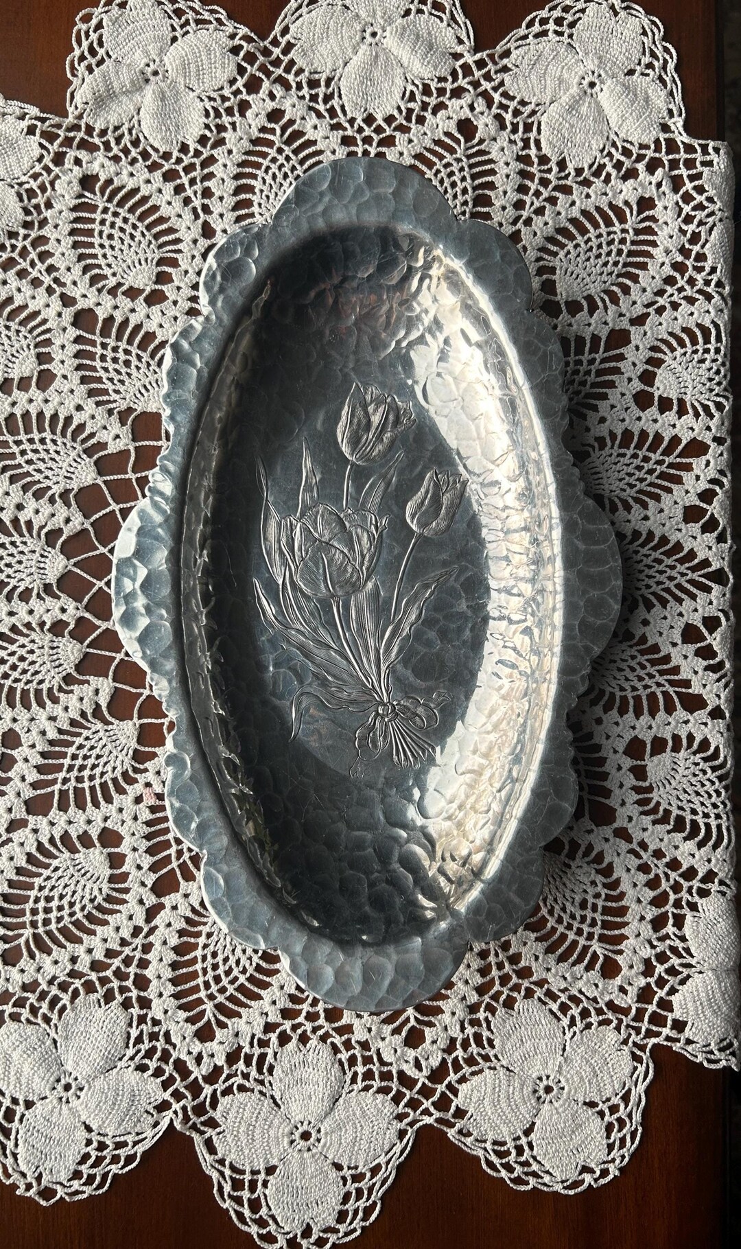 Vintage Rodney Kent #406 Tulips Hand Wrought Creations Hammered ...