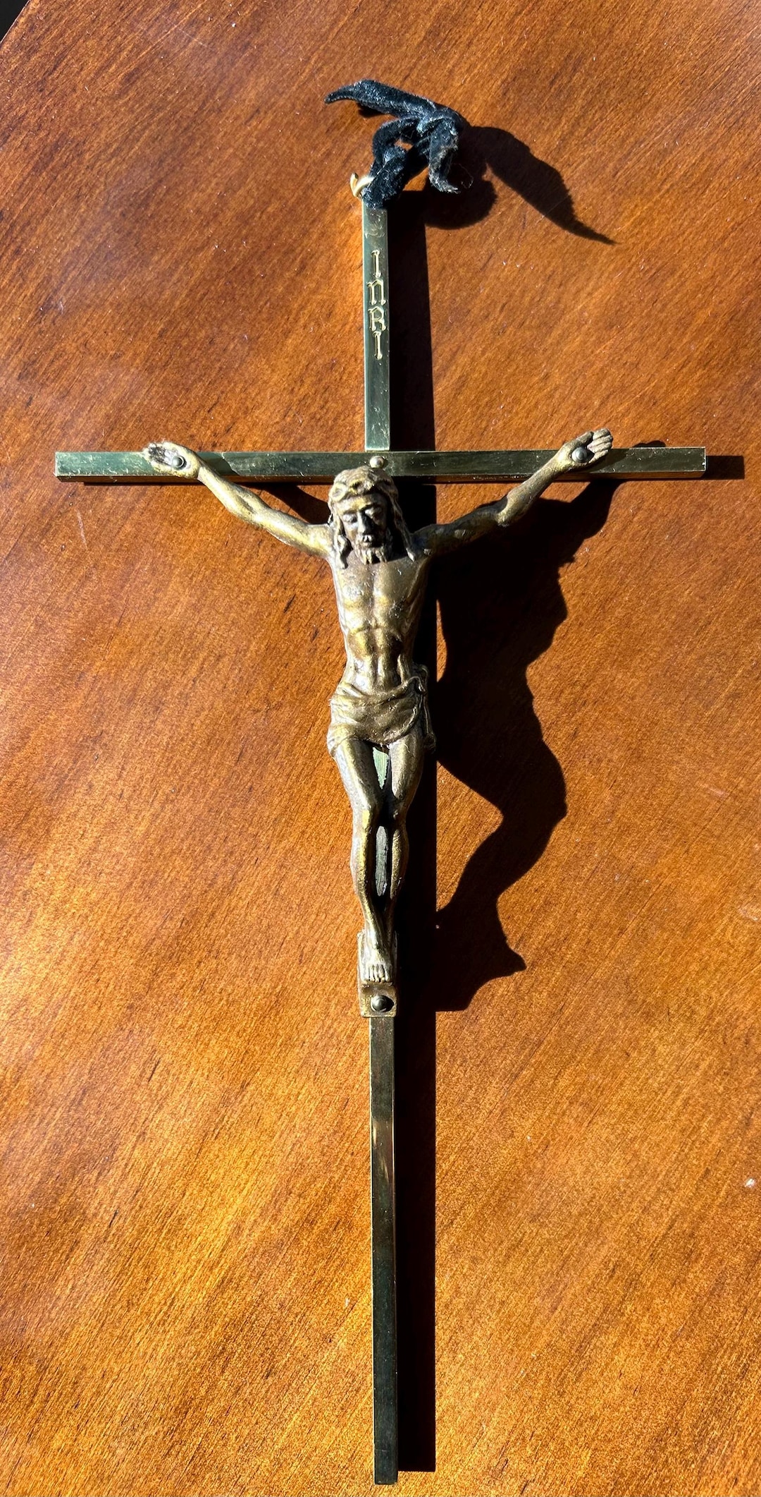 Beautiful Gold Tone Metal Crucifix With Hanger - Etsy