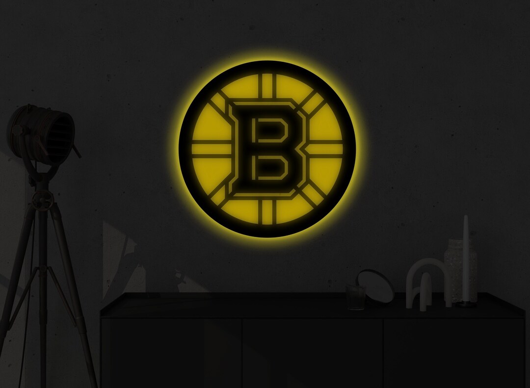 Boston Bruins, Metal Sign, Hockey Team, Boston, Bruins, Illuminated ...