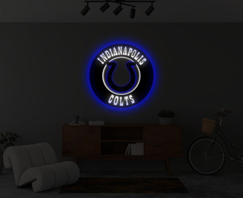 Colts, Indianapolis Colts, Metal Sign, Illuminated, Sports Team Sign ...