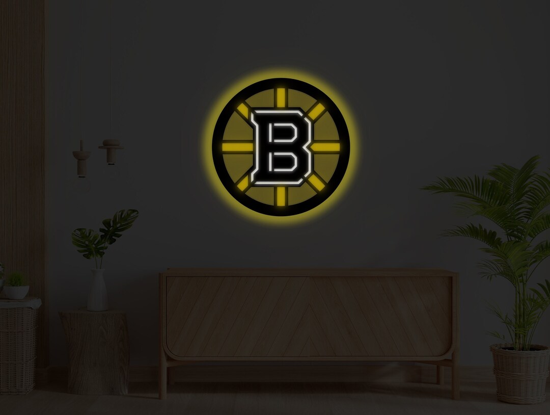 Boston Bruins, Metal Sign, Hockey Team, Boston, Bruins, Illuminated ...
