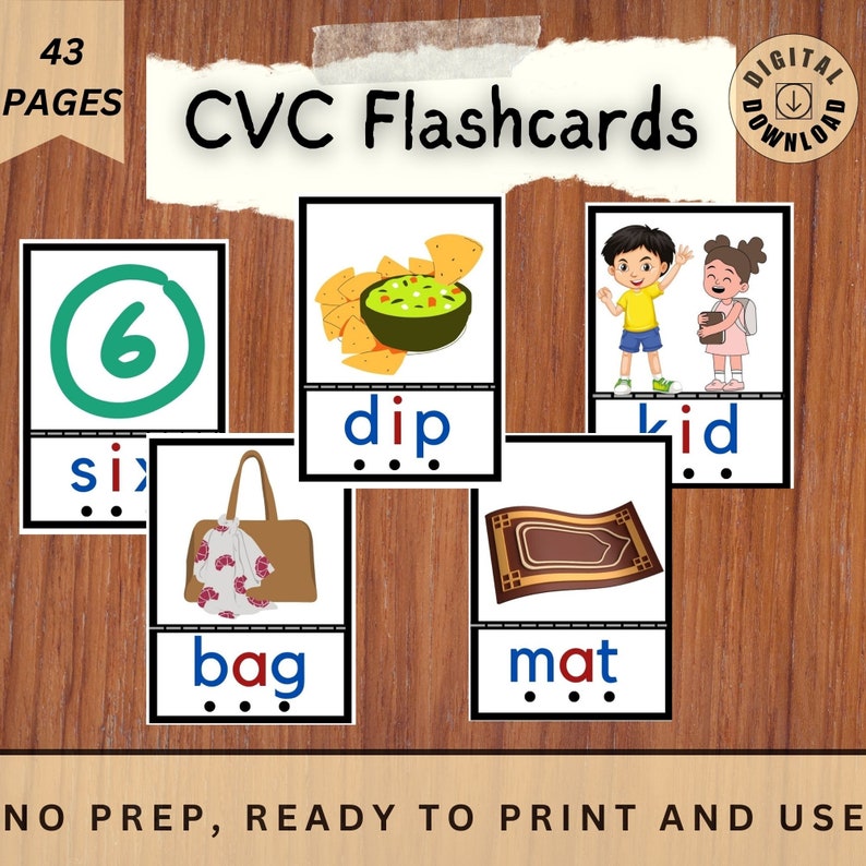Phonics Flash Cards Phonetic Flashcards Three Part Cards - Etsy