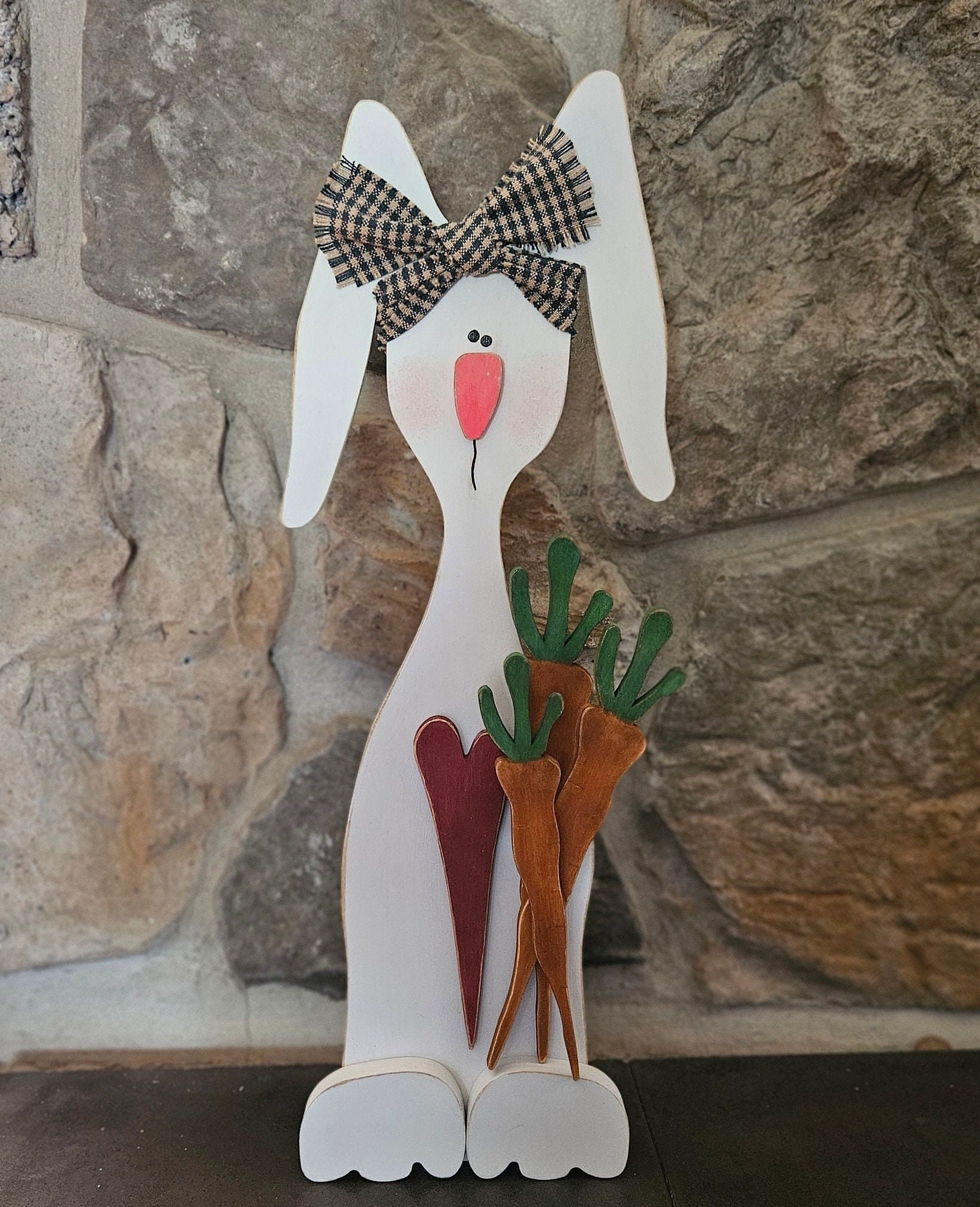 Primitive Easter Bunny Shelf Sitter, Easter Bunny, Wooden Bunny, Easter ...