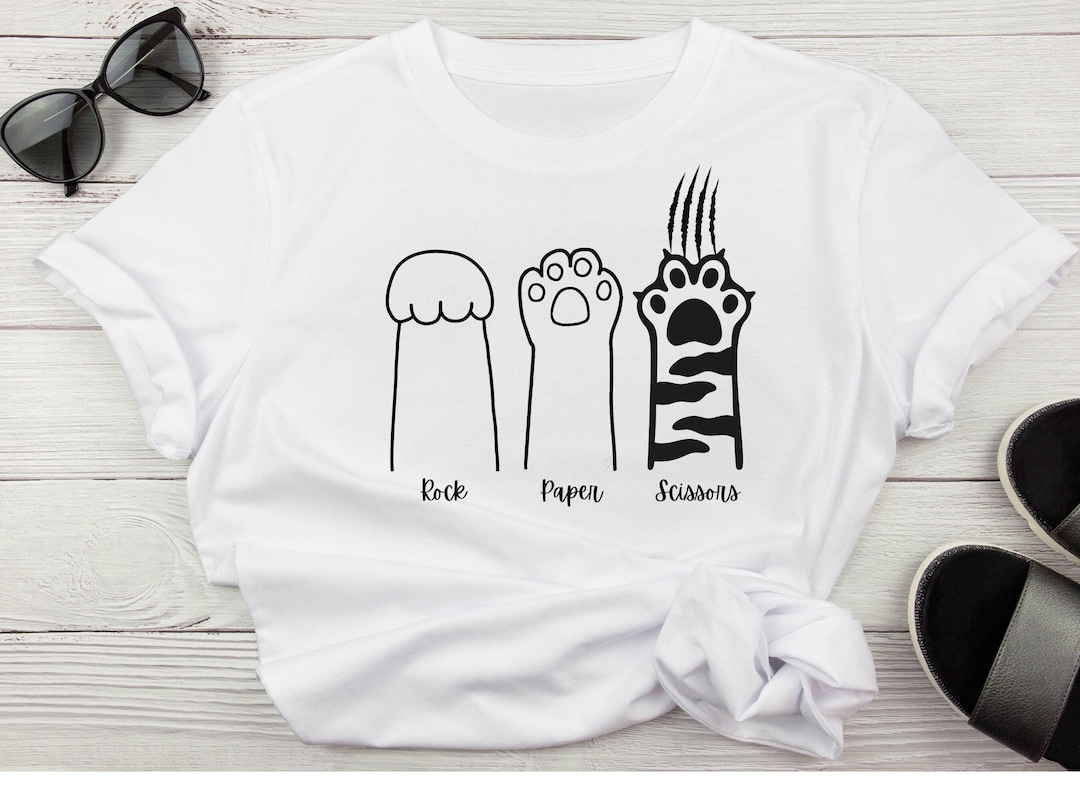 Cat Paw Rock Paper Scissors SVG, Razor Sharp Cat Claws Gift Apparel ...