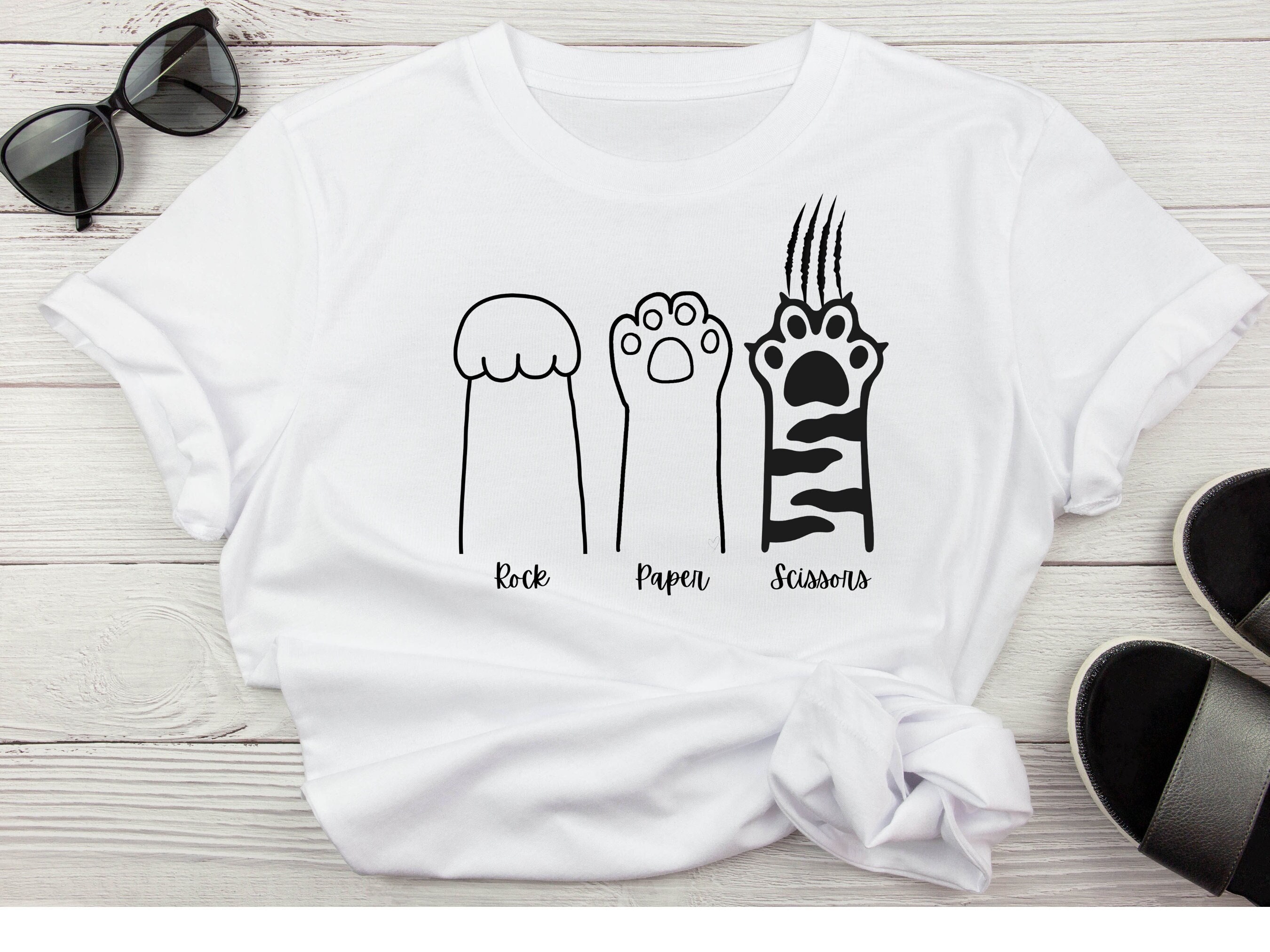 Cat Paw Rock Paper Scissors SVG, Razor Sharp Cat Claws Gift Apparel ...