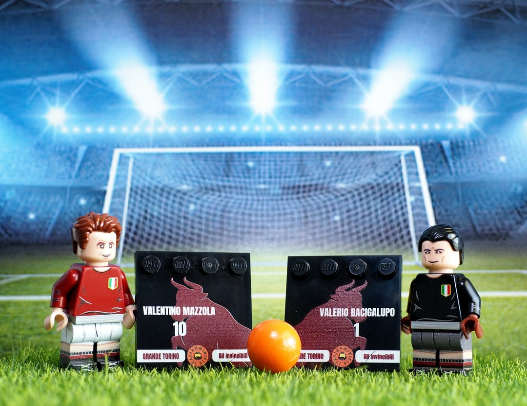 2 Minifigures Footballers Grande Torino Granata Invincibili Custom Lego ...