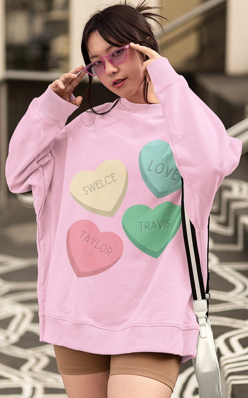 Candy Heart Valentines's Day Sweatshirt, Taylor Swift Sweatshirt ...