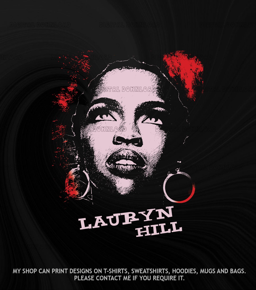 Lauryn Hill Png, Vintage Lauryn Hill Png, Rock Pop Music Png, Gift for ...