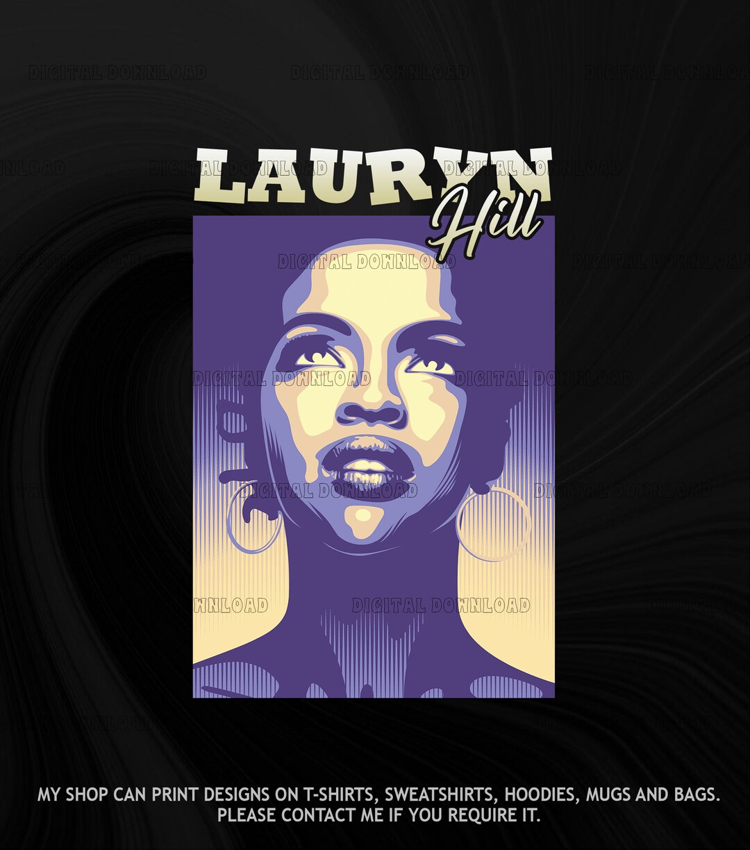 Lauryn Hill Png, Vintage Lauryn Hill Png, Rock Pop Music Png, Gift for ...