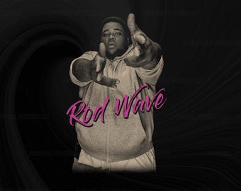 Rapper Rod Wave Tour Design, Rod Wave Png File, Nostalgia 90s Rap Music ...