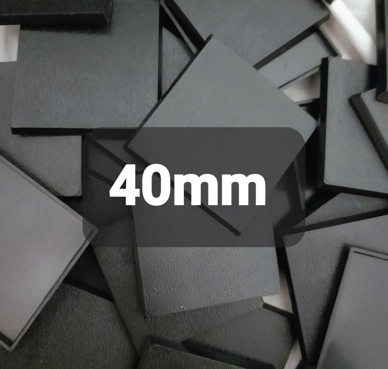 Wargaming 40mm Square Plastic Miniature Bases , Warhammer Old World ...