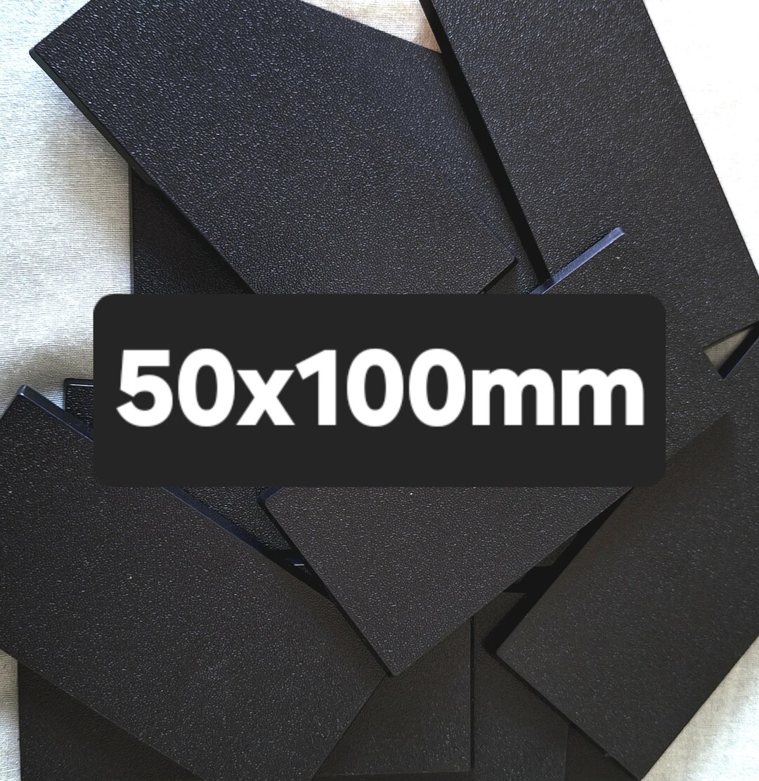 Wargaming 50x100mm Rectangle Plastic Miniature Bases , Warhammer Old ...