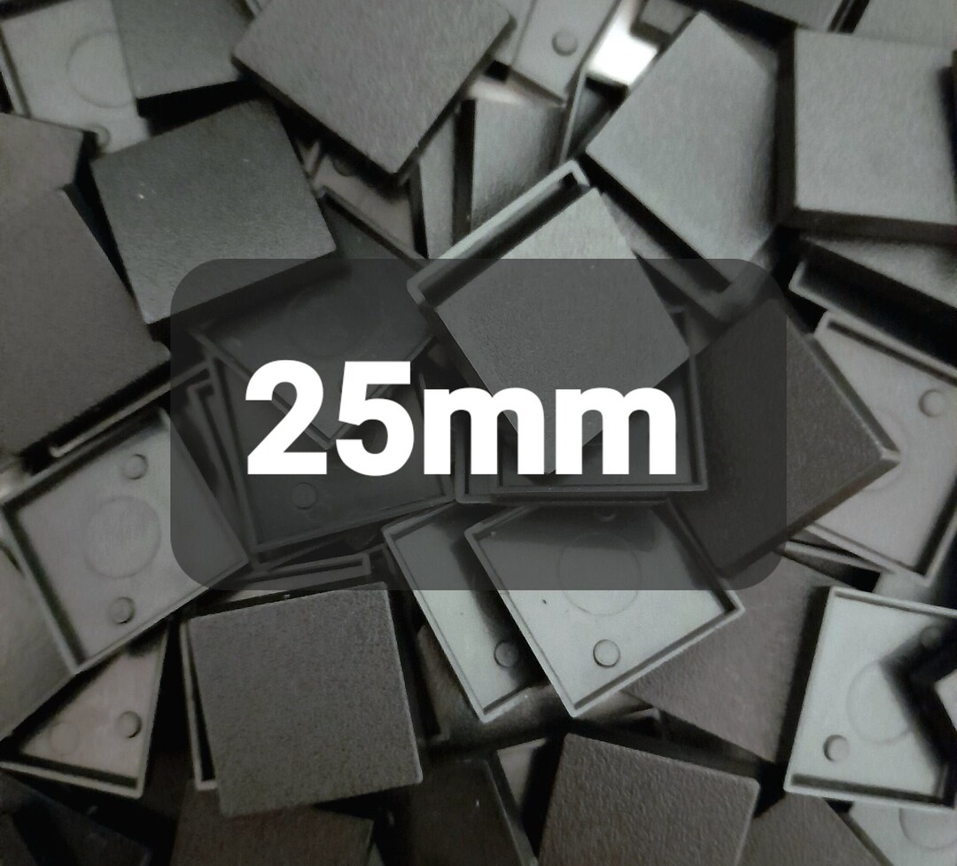 Wargaming 25mm Square Plastic Miniature Bases , Warhammer Old World ...