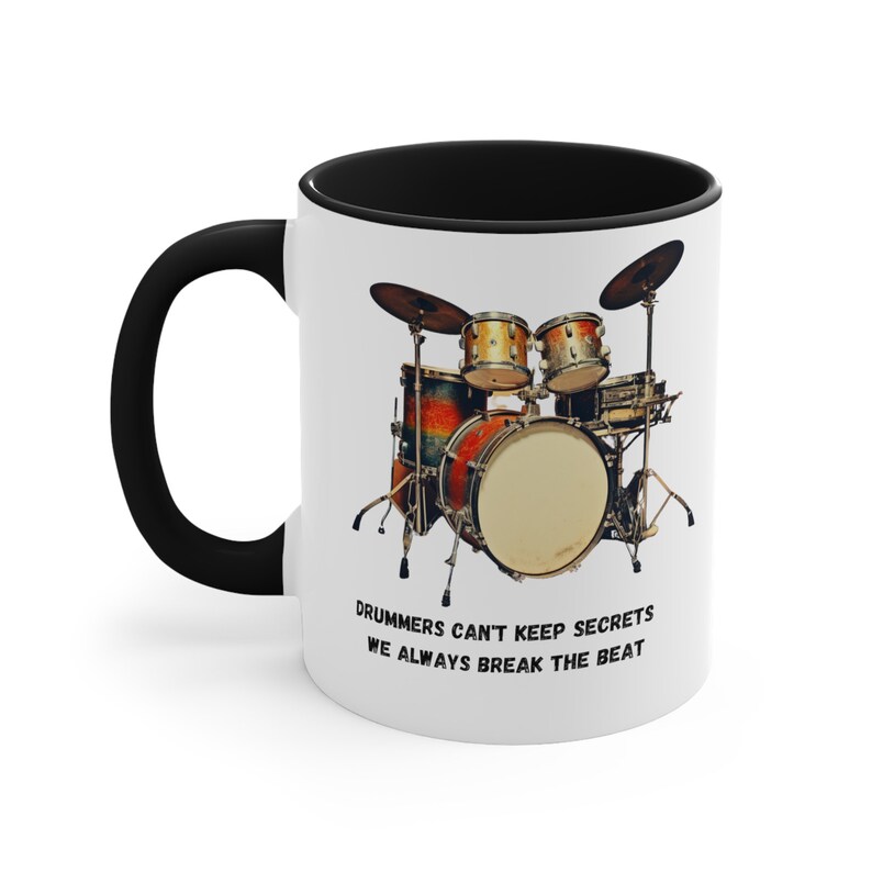 Color Mug, Personalized Drum Mug, Birthday Gift, Drum Player Gift ...
