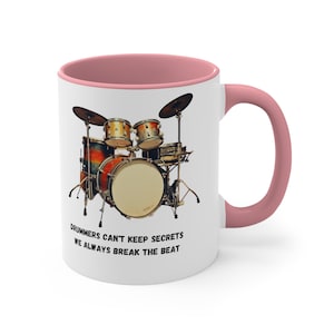 Color Mug, Personalized Drum Mug, Birthday Gift, Drum Player Gift ...