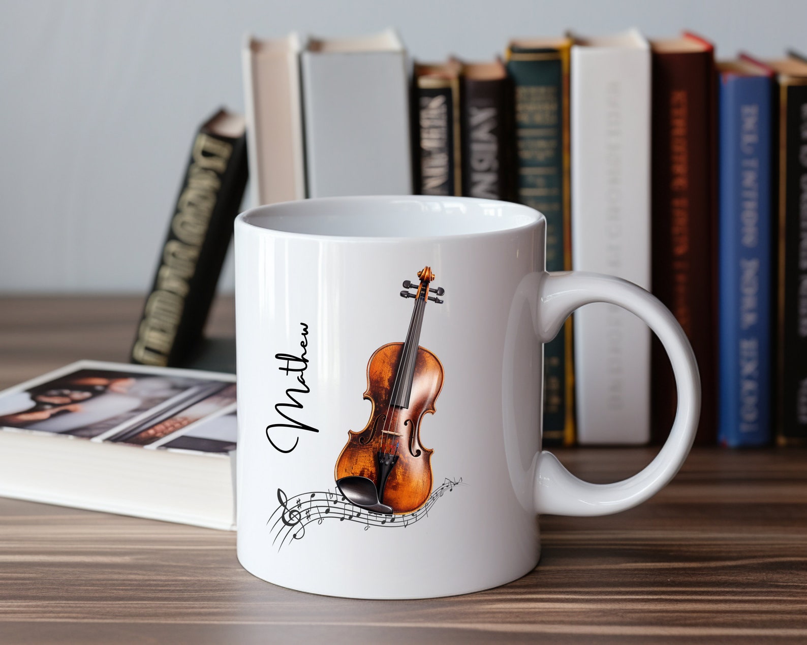 Custom Name Violin Player, Gifts for Men, Violin Coffee Mug ...