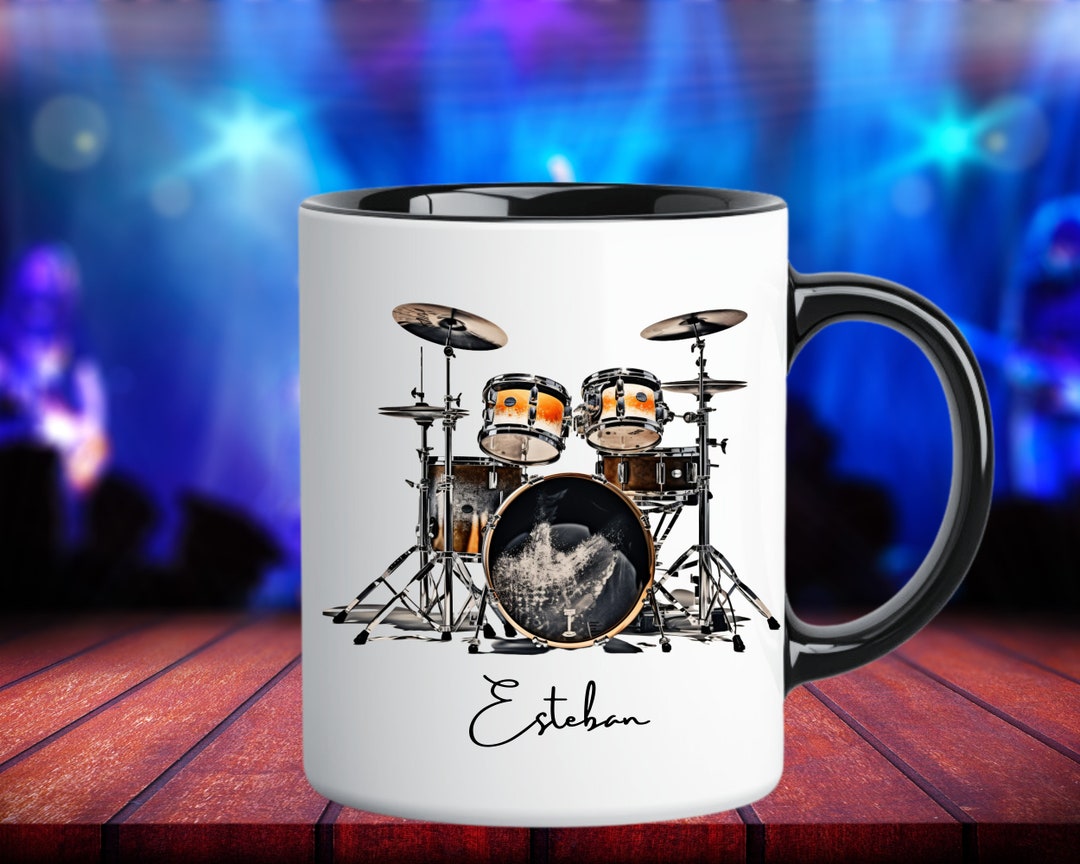Color Mug, Personalized Drum Mug, Birthday Gift, Drum Player Gift ...